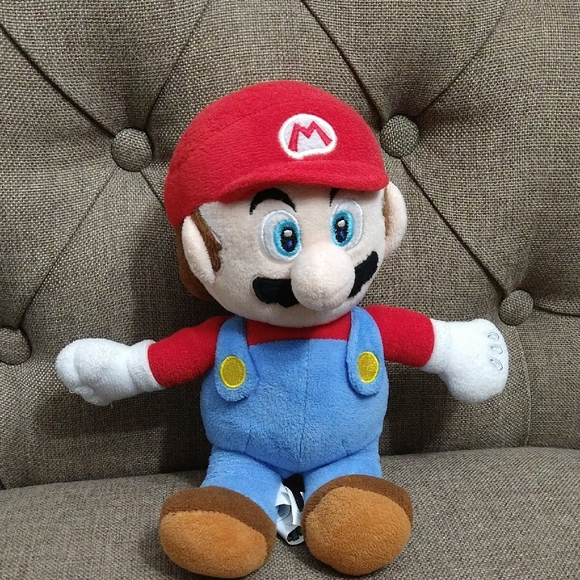 Nintendo | Toys | Super Mario Plush Toy Red Blue White | Poshmark
